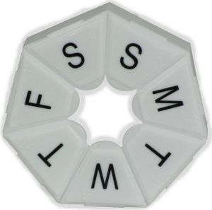 Heptagonal One Week Pill Case, Tablet Organisers, Dispensers & Boxes ...